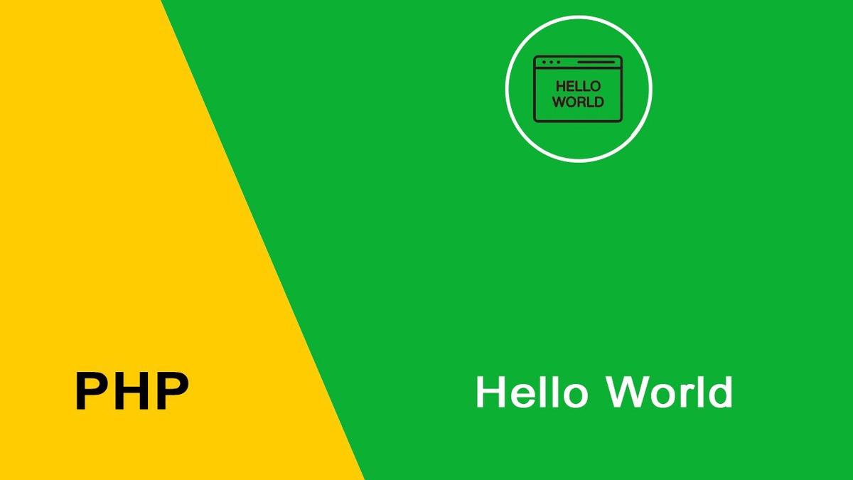 PHP Hello world example